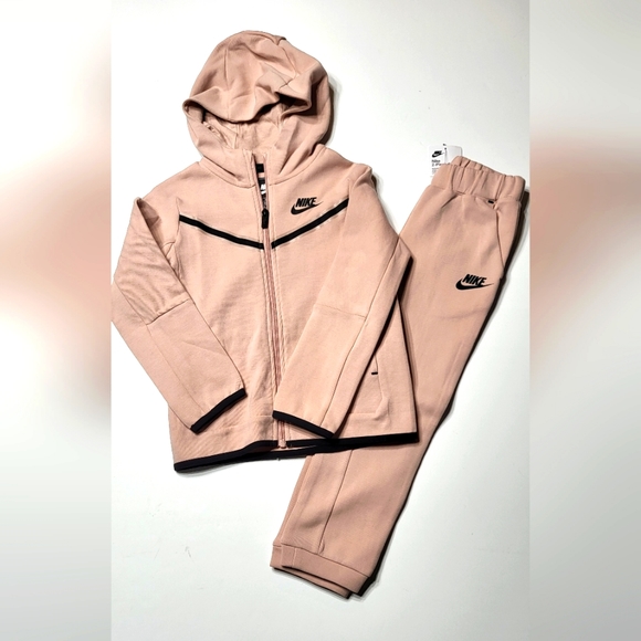 Nike | Matching Sets | Nike Kids Sportswear Tech Fleece Blush Pink ...